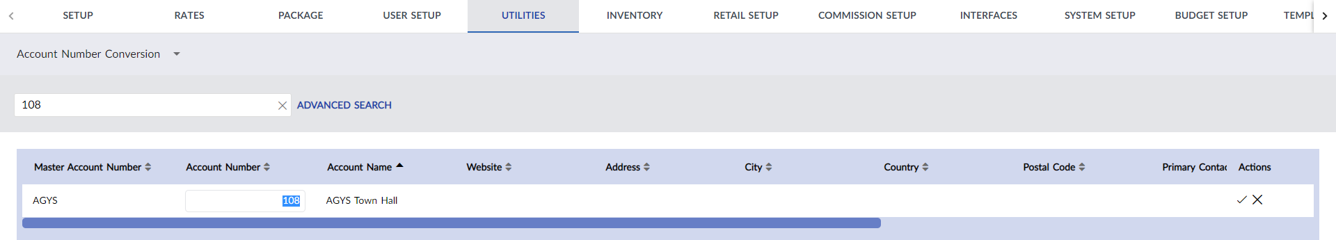 Account Number Conversion