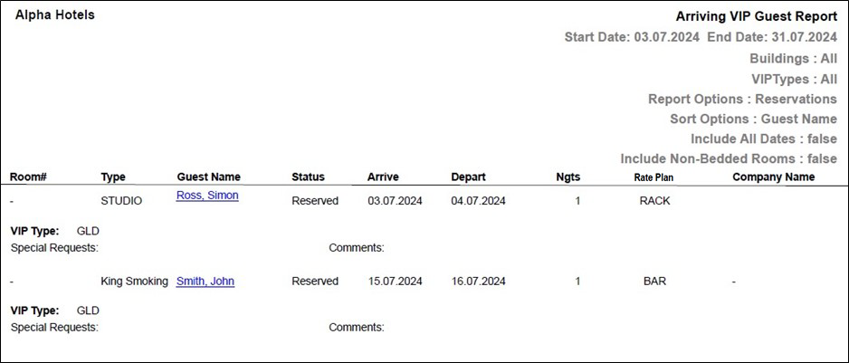 VIP Reports Summary And Detail